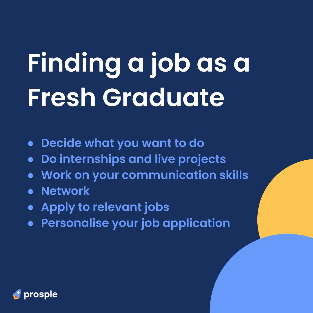 Finding a job as a Fresh Graduate